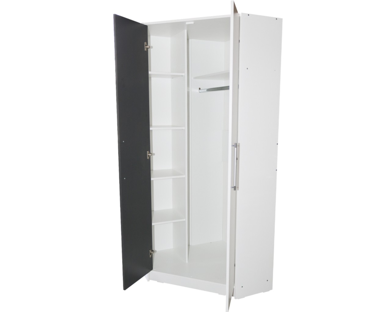 Dulap Iris colt alb cu gri