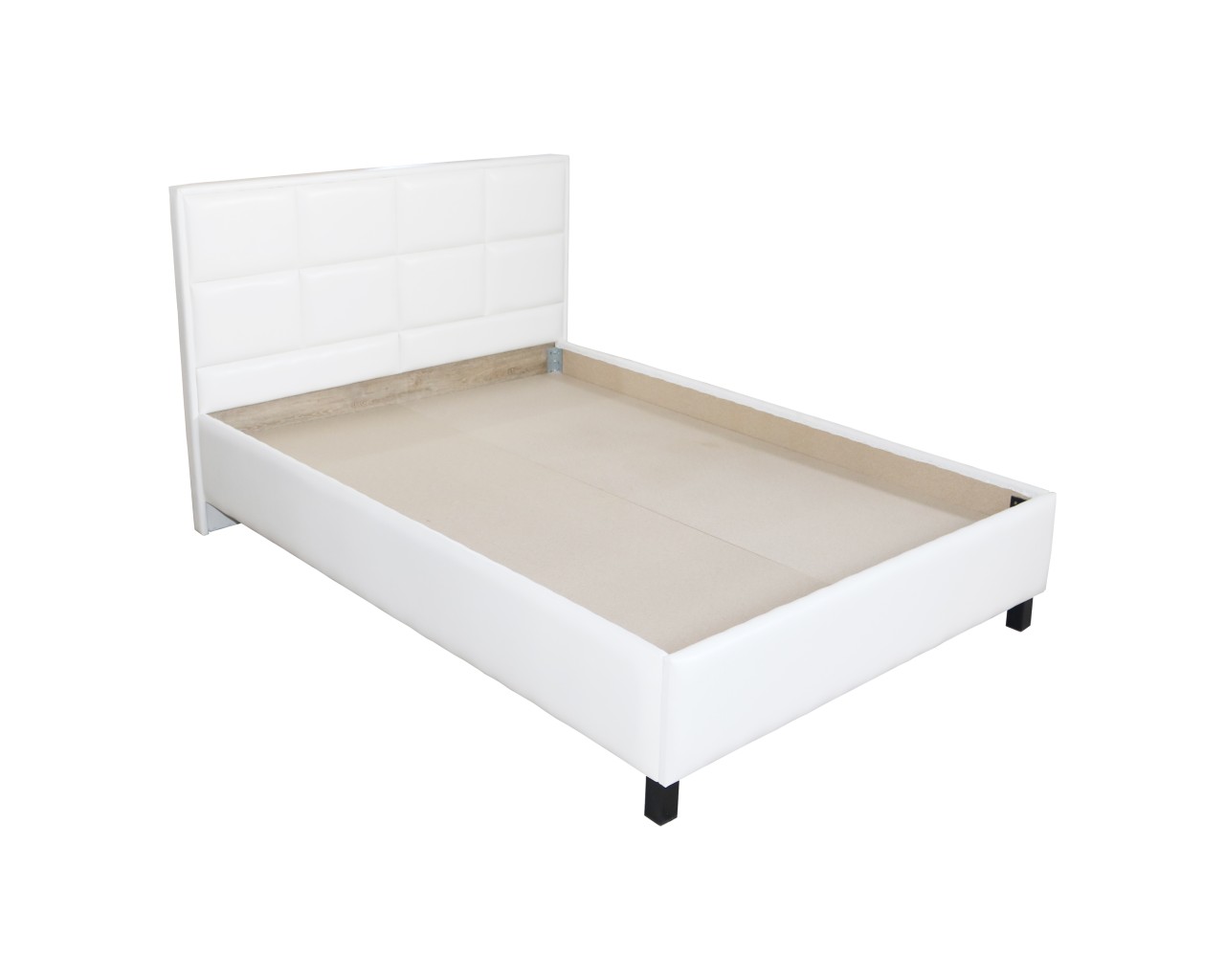 Pat Soft tapitat pentru saltea 120x200, Alb