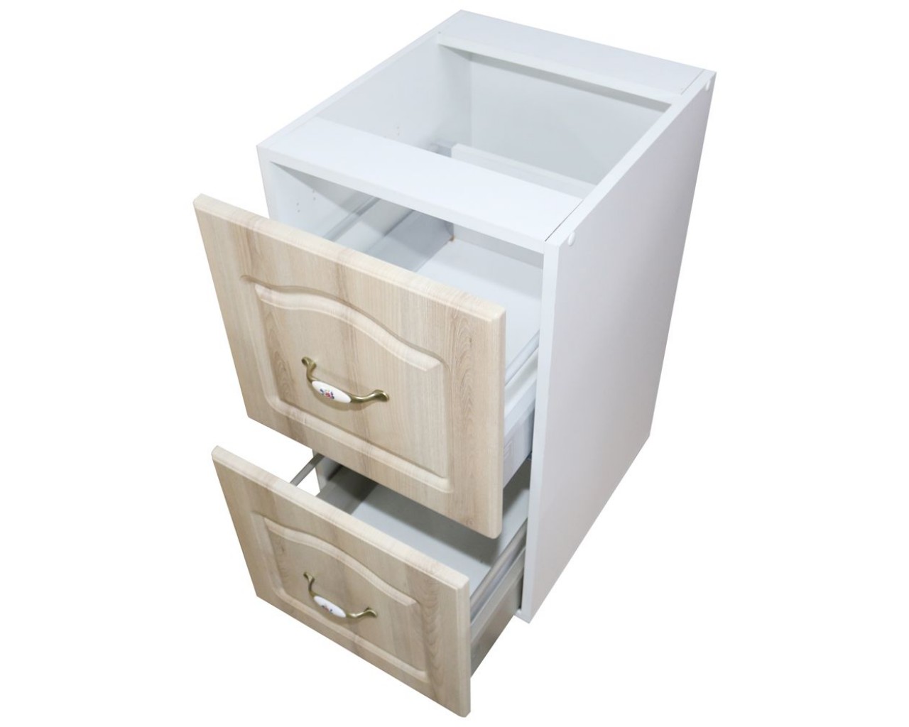 Corp inferior 40 cu 2 sertare metalice pentru greutate Zebra MDF sonoma ...