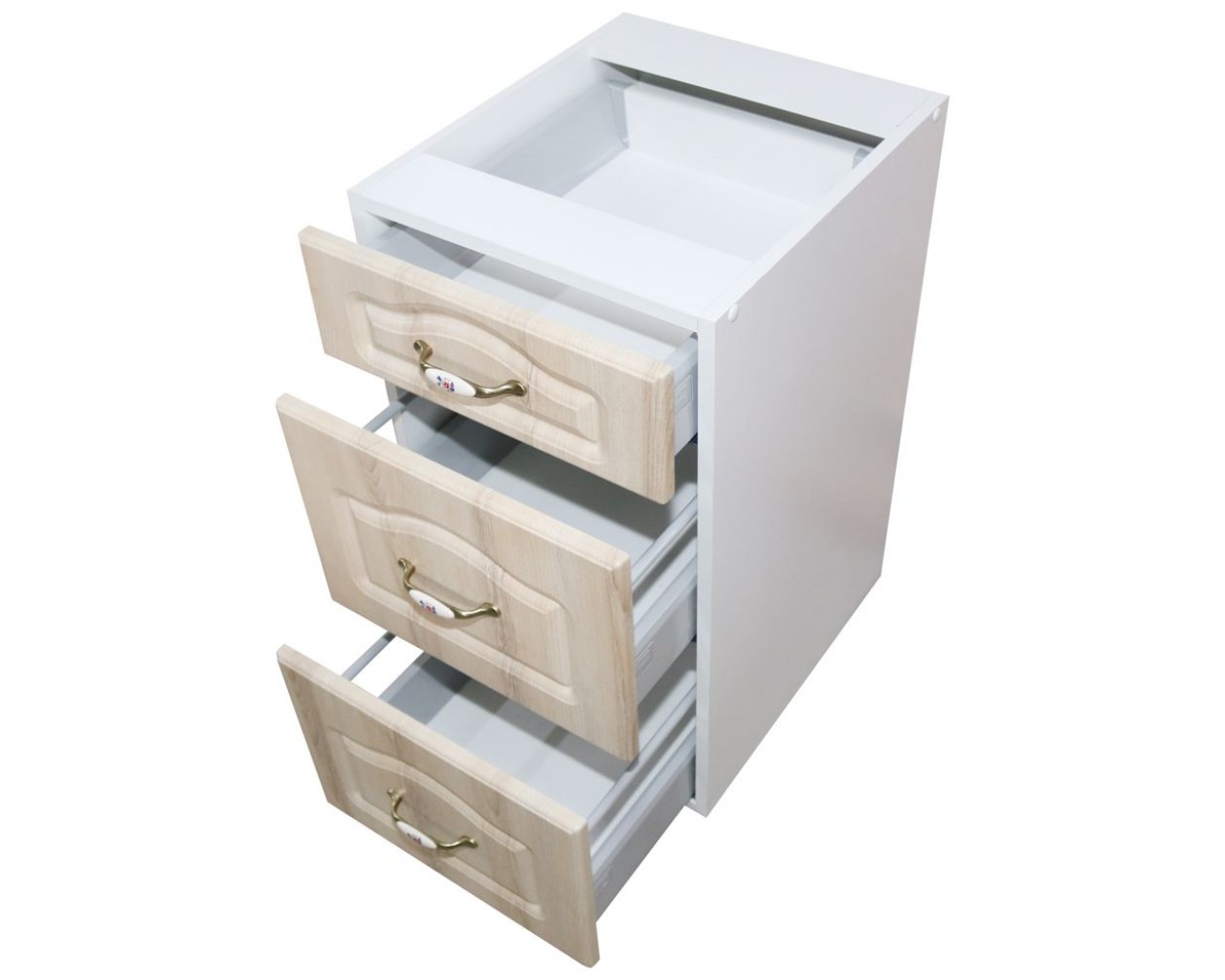 Corp inferior 40 cu 3 sertare metalice pentru greutate Zebra MDF sonoma ...