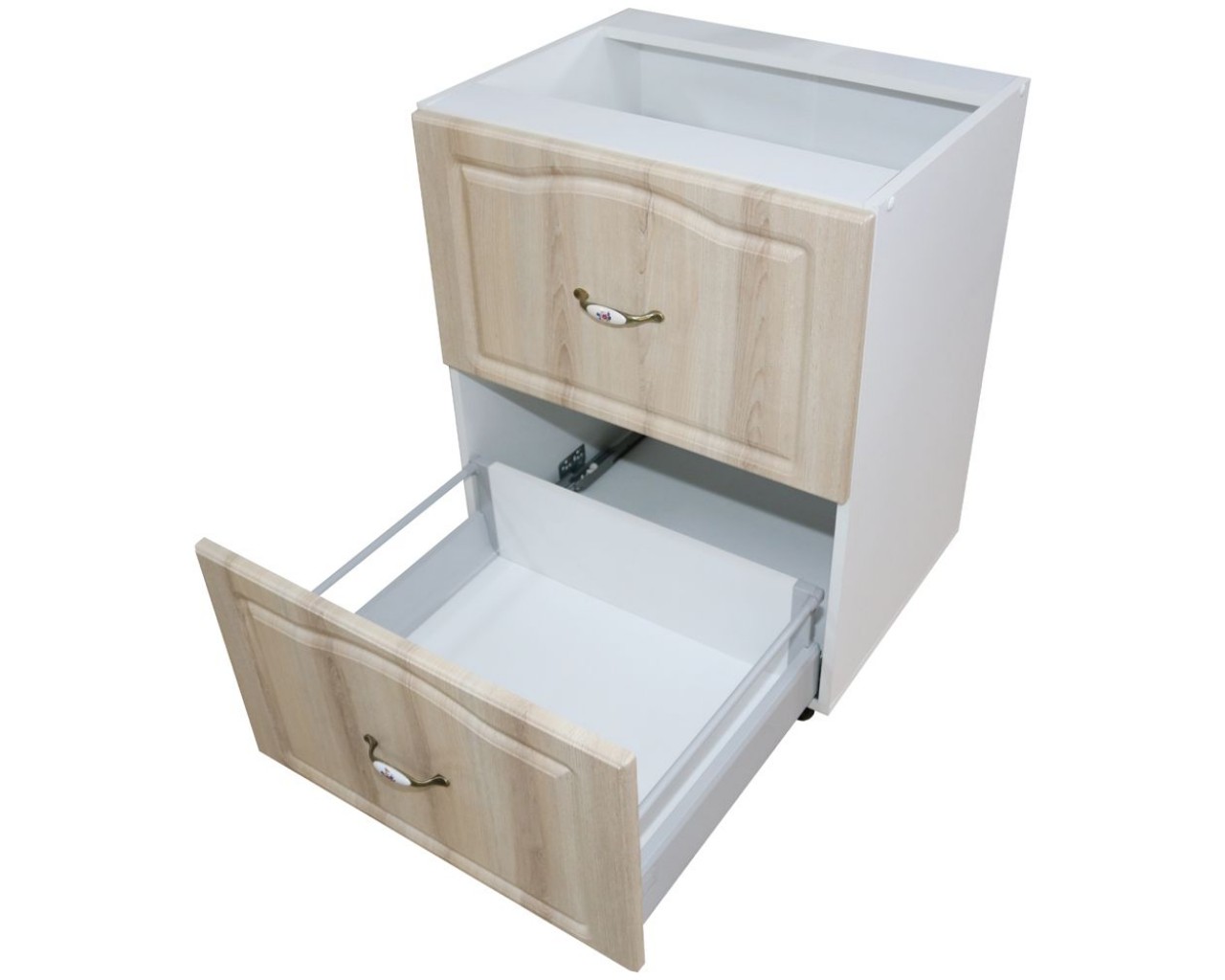 Corp inferior 60 cu 2 sertare metalice pentru greutate Zebra MDF sonoma ...