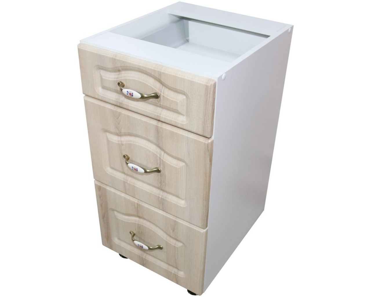 Corp inferior 40 cu 3 sertare metalice pentru greutate Zebra MDF sonoma ...