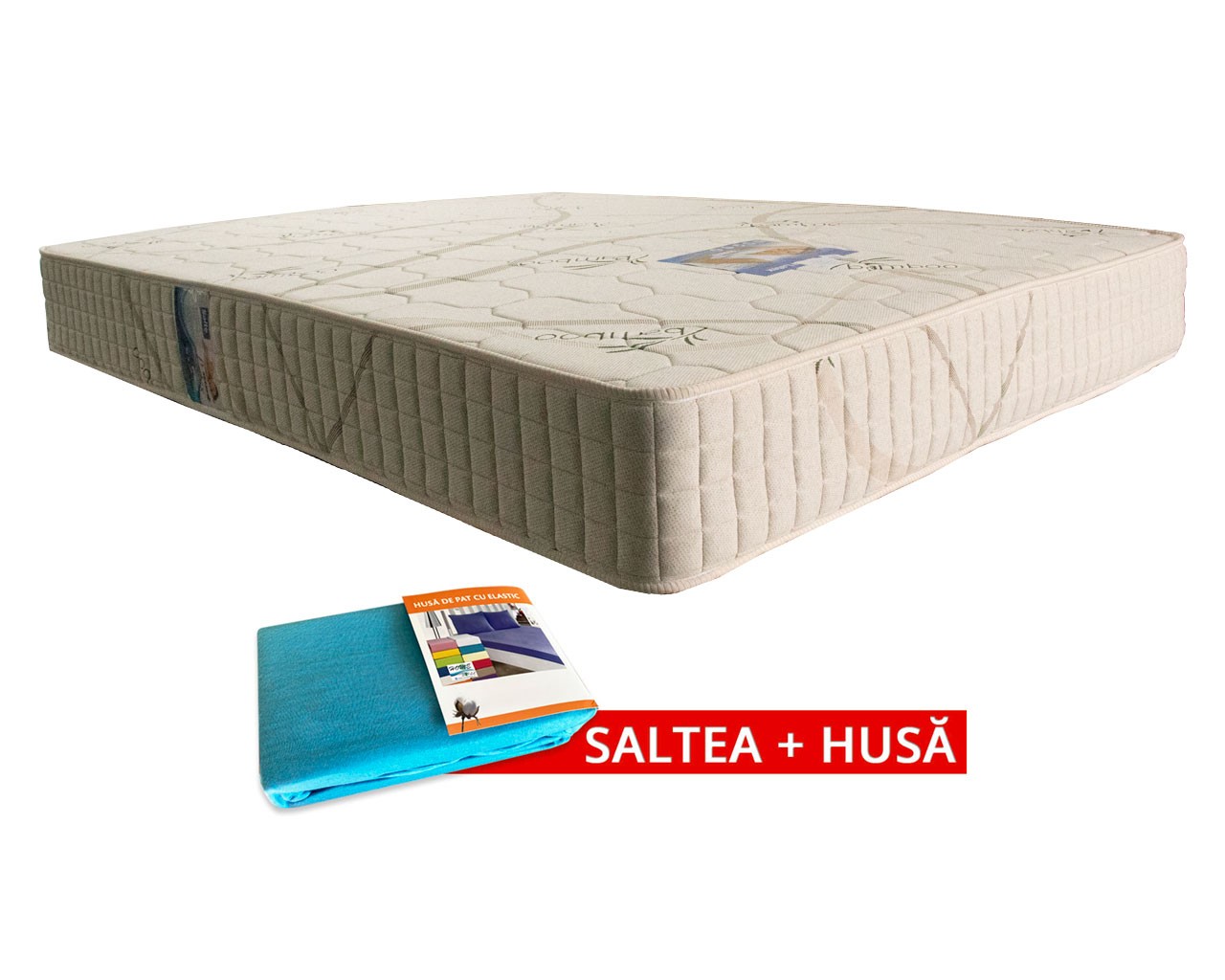 Set Saltea Latex Saltex 1400x1900 + Husa cu elastic