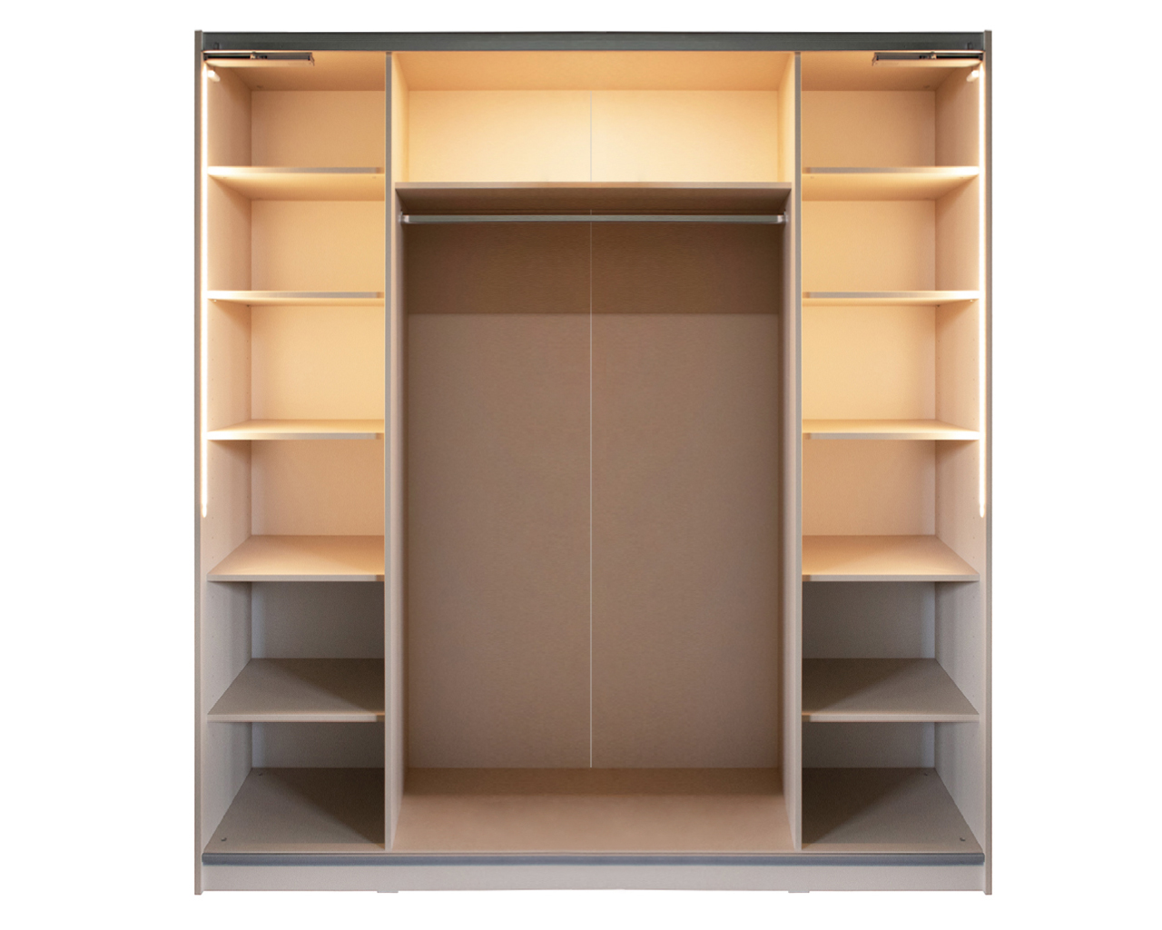 Gold Dulap 2000 Crem cu usi MDF Lucios