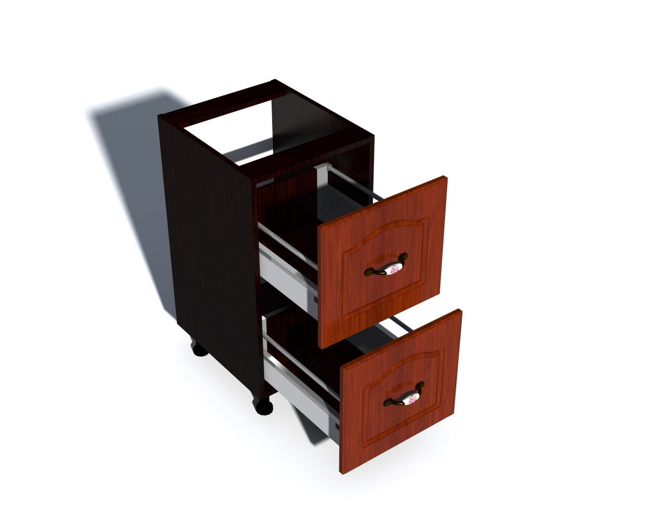 Corp inferior 40 cu 2 sertare metalice pentru greutate Zebra MDF ...