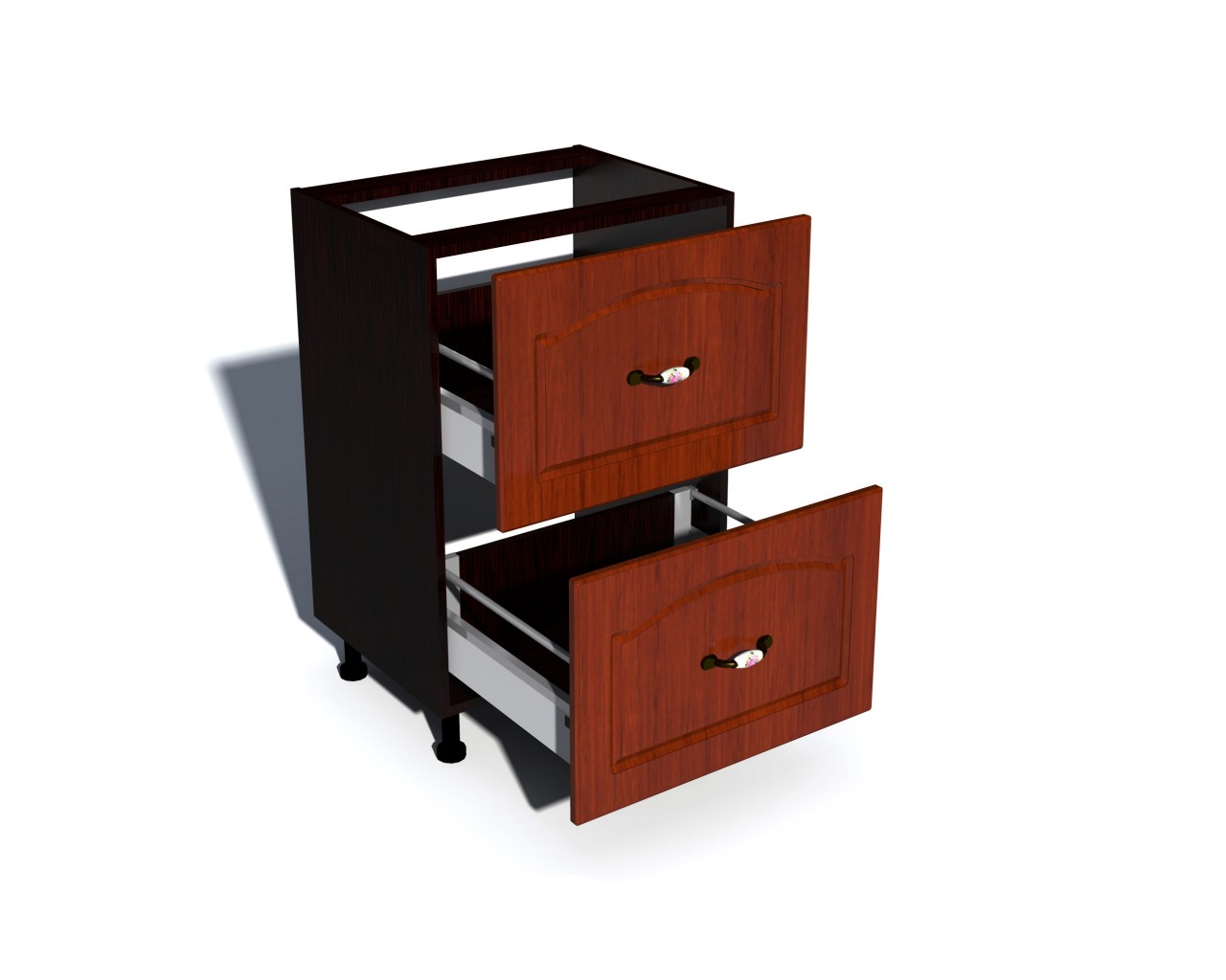 Corp inferior 50 cu 2 sertare metalice pentru greutate Zebra MDF ...