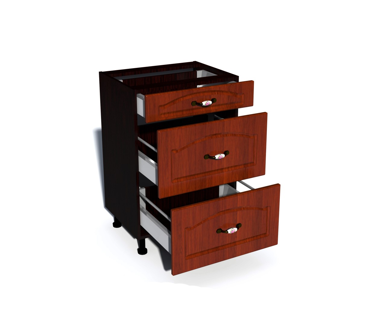 Corp inferior 50 cu 3 sertare metalice pentru greutate Zebra MDF ...