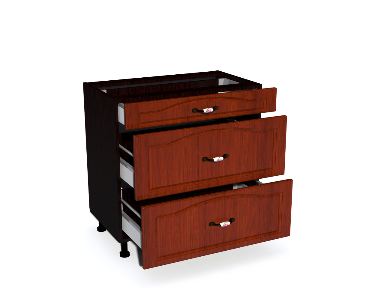 Corp inferior 80 cu 3 sertare metalice pentru greutate Zebra MDF ...