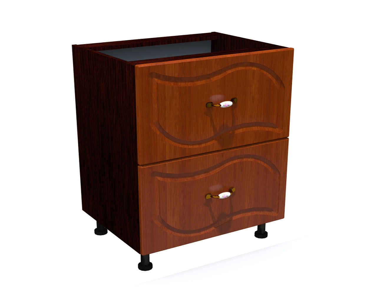 Corp inferior 80 cu 2 sertare metalice pentru greutate Zebra MDF frunza ...