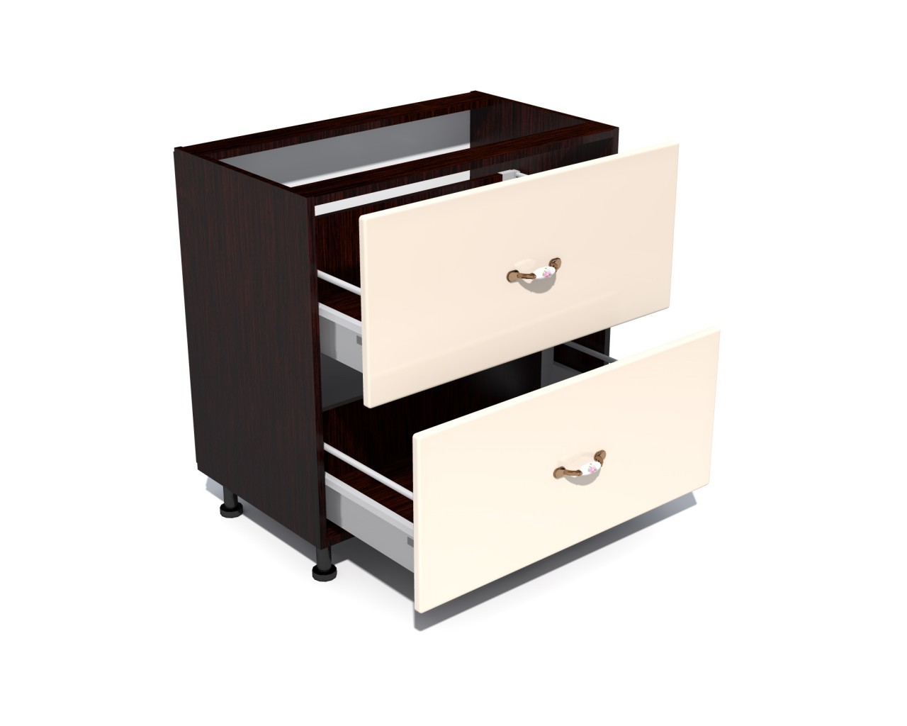 Corp inferior 80 cu 2 sertare metalice pentru greutate Zebra MDF ...