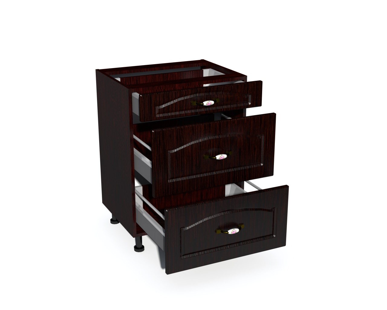 Corp inferior 60 cu 3 sertare metalice pentru greutate Zebra MDF ...