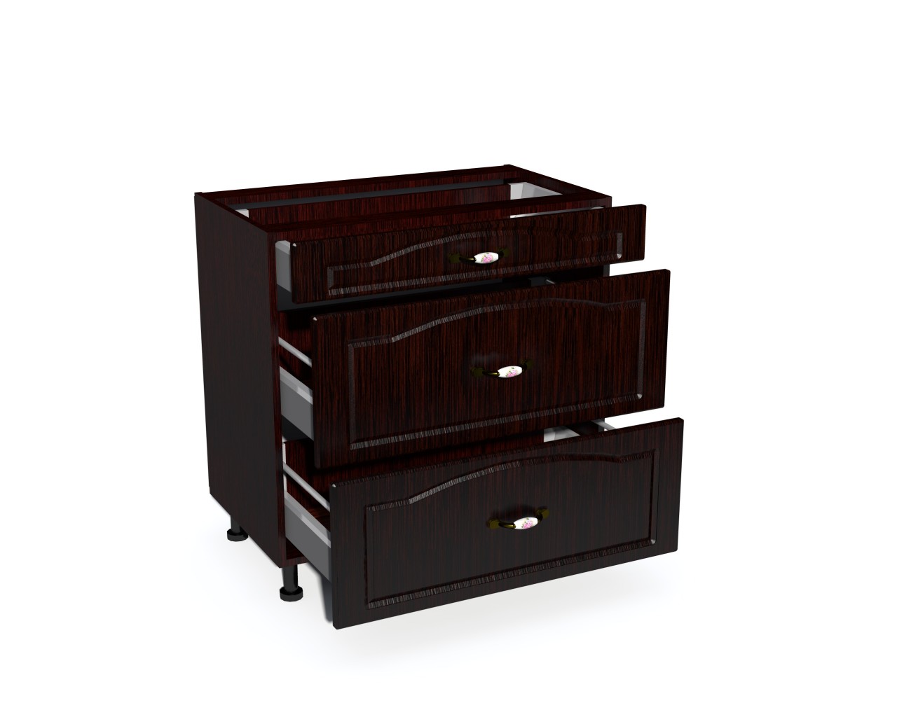 Corp inferior 80 cu 3 sertare metalice pentru greutate Zebra MDF ...