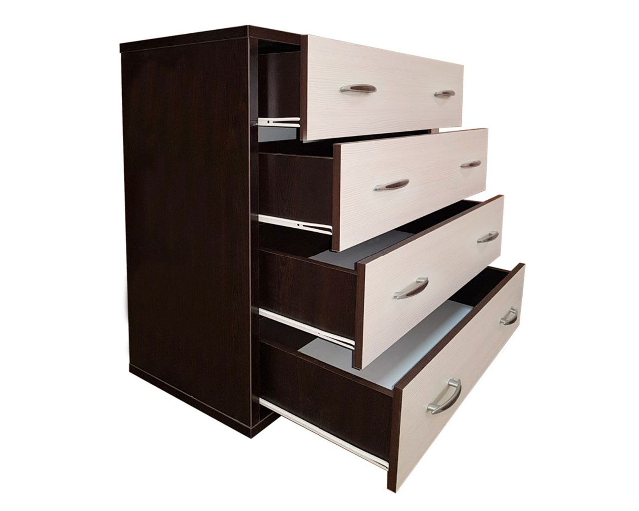 Comoda Torino cu sertare Wenge / Brad, 85 x 89 x 42 cm